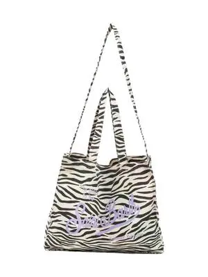 MC2 SAINT BARTH Zebra Print Tote Bag - Neutrals