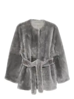 TOTEME Plush Shearling Jacket - Grey
