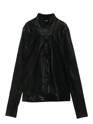 JULIUS Zip-front Stand-collar Jacket - Black