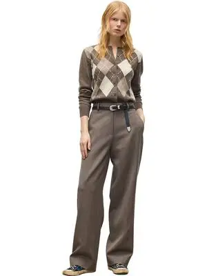 Johnstons Of Elgin Clan Argyle Cashmere Cardigan - Brown