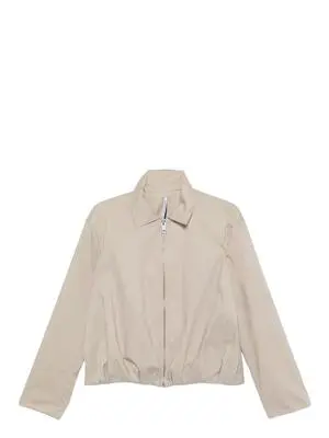 Liviana Conti Zip-fastening Pleated Jacket - Neutrals