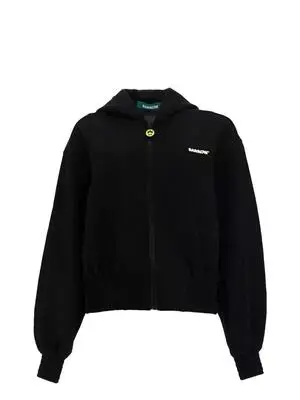 BARROW Logo Print Zip-up Hoodie - Black