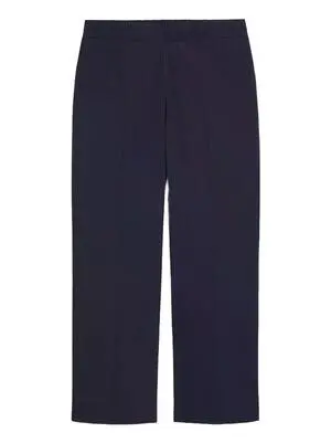 Momoni Poplin Straight-leg Trousers - Blue