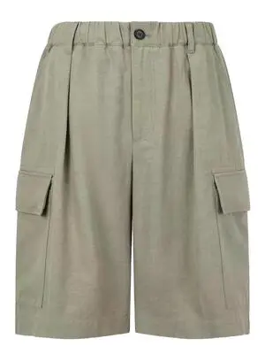 STUDIO TOMBOY Pleated Bermuda Shorts - Grey