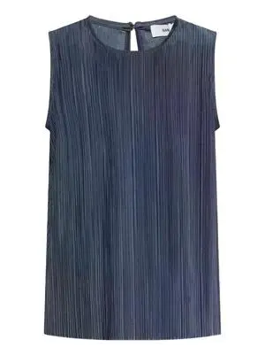 SAMSOE SAMSOE Sauma Plissé Blouse Blue