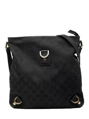 Gucci Gg Canvas Abbey D Ring Crossbody Bag - Black