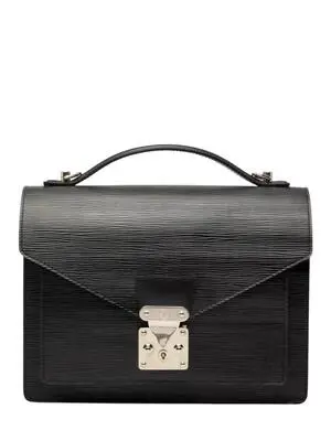 LOUIS VUITTON Epi Monceau 28 Satchel - Black