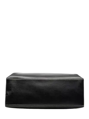 Loewe Bicolor Leather Velázquez Twist Top Handle Bag - Black