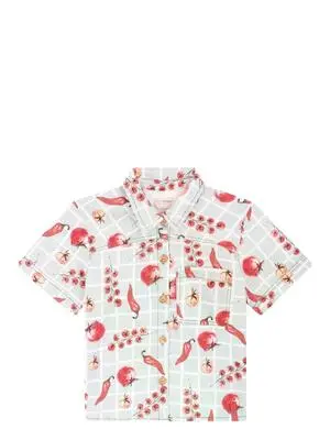 FAVORITE PEOPLE Piadina Printed Shirt - Blue