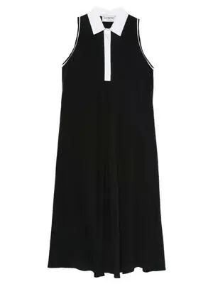 Iceberg Sleeveless Contrast-collar Dress - Black