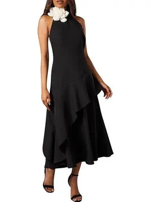 COAST Coast Petite High Neck Corsage Midi Dress