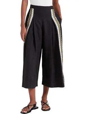 TEMPERLEY LONDON Avalon Wide Leg Trousers - Black