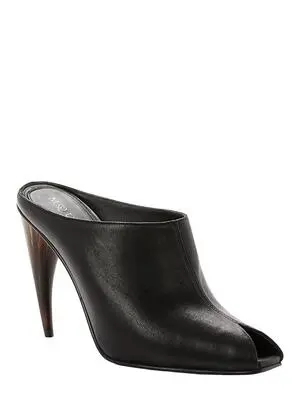 Alexander McQueen Leather Mules - Black