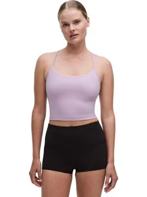Lululemon Flow Y Cropped Tank Top - Lilac Play