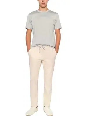 Eleventy Drawstring Waist Pleated Trousers - Neutrals