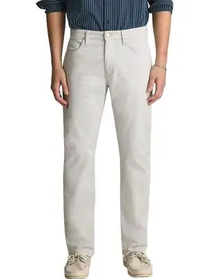 MAVI Zach Straight Leg Twill Pants - Ice Chalk Twill