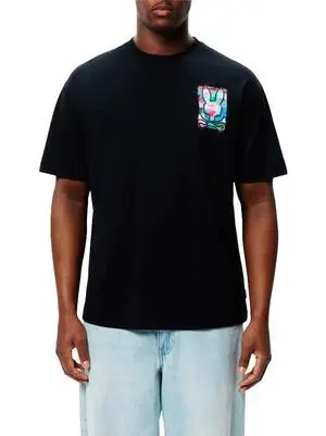 Psycho Bunny Isaac Relaxed Fit Graphic T-shirt - Black