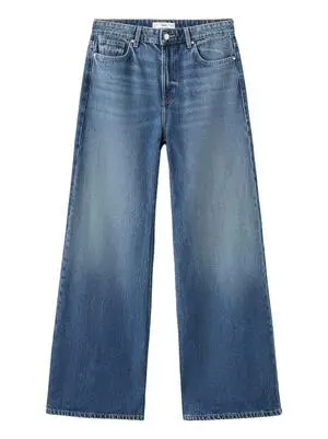 Mango Wide Leg Jeans - Medium Blue
