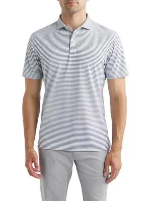 Johnnie-o Cruz Stripe Prep-formance Polo - Navy