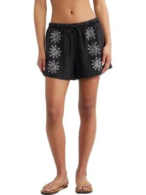 Rip Curl Topanga Embroidered Shorts - Black
