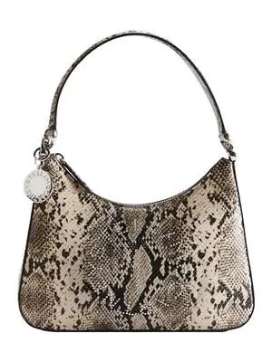 H&m Stella Mccartney Snakeskin Print Shoulder Bag - Beige