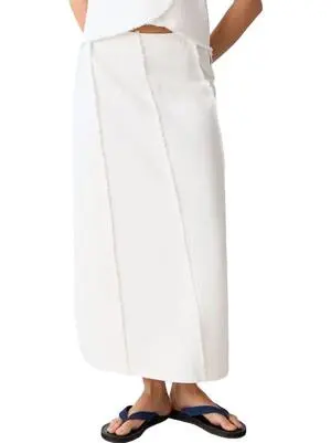 MANGO MANGO TEEN Fray Detail Maxi Skirt
