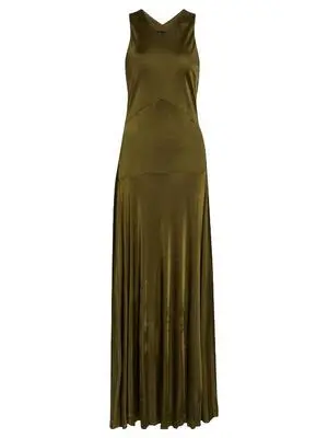 Proenza Schouler Naia Satin Jersey Maxi Dress - Moss