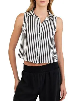 BELLA DAHL Bella Dahl Sleeveless Stripe Button-Up Shirt
