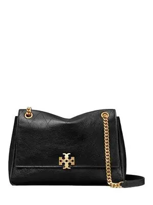 Tory Burch Charlie Quilted Leather Shoulder Bag - Black