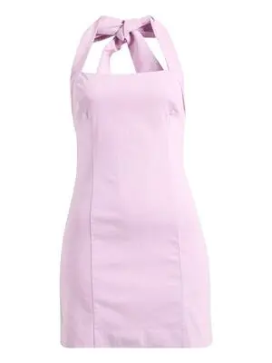 Mango Halter Neck Minidress With Tie Detail - Light/pastel Purple