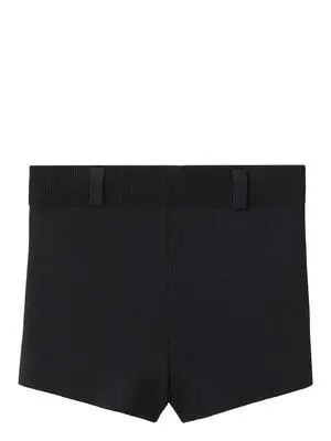 MANGO MANGO Ribbed High Waist Shorts