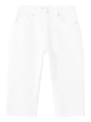MANGO MANGO Straight Leg Capri Jeans With Side-Slit Hems