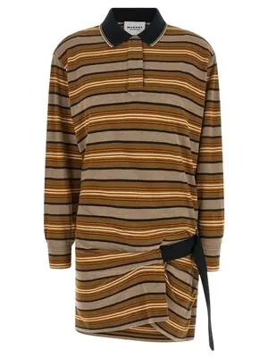 Isabel Marant Étoile Isabel Marant Etoile Isea Striped Polo Dress Beige