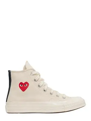 CONVERSE X COMME DES GARONS PLAY Chuck Taylor All Star 70 Hi Sneakers - White