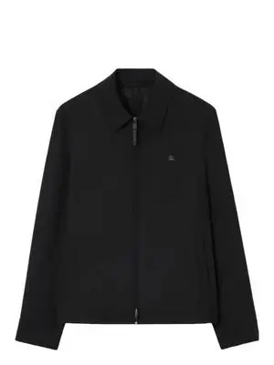 Burberry Zip-up Collared Jacket - Black