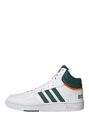 Adidas Hoops 3.0 Mid Sneakers - Cloud White/collegiate Green/orange