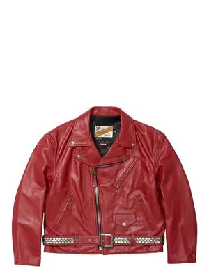 Supreme Fw25 X Number Ine Schott® Perfecto Leather Jacket - Red