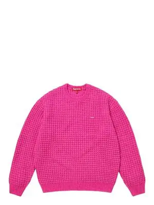 Supreme Small Box Waffle Sweater - Pink