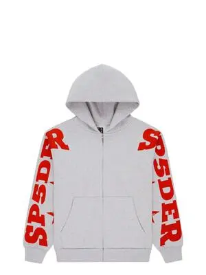 SP5DER Sp5der Mx555 Zip Hoodie 'heather Grey' Heather Grey