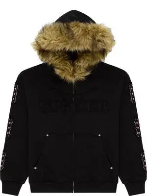 SP5DER Garibaldi Zip Up Hoodie - Black