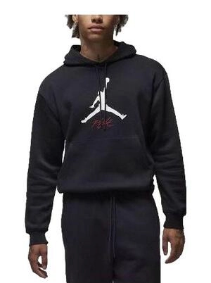 JORDAN Fleece Hoodie - Black/white