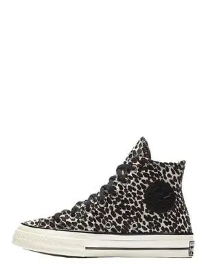 CONVERSE Chuck 70 Hi Leopard Print High Top Sneakers - Black