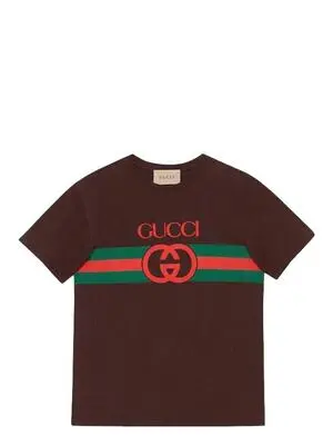 Gucci Fw22 Interlocking G Cotton T-shirt 'brown - Brown/multi