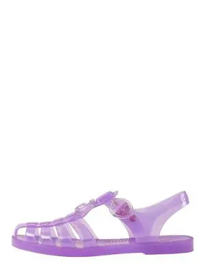 Gucci Embossed Flat Sandals - Purple