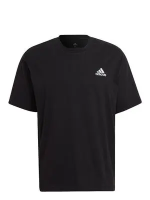 Adidas Sl T Solid Color Logo Casual Sports Short Sleeve Couple Style Black - Multi-color