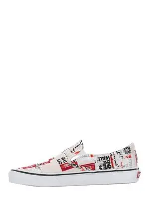VANS Vans Classic Slip-On "Packing Tape" Sneakers White/red
