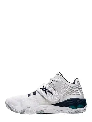 Asics ASICS Mid Top Basketball Sneakers With Velcro Fastening White/blue