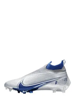 Nike Vapor Edge Elite 360 Flyknit Athletic Football Cleats - Silver/blue