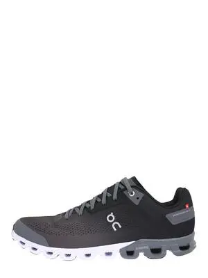 On Cloudflow Athletic Lace-up Sneakers - Black/grey