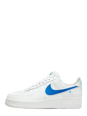 Nike Force 1 '07 Low Top Sneakers - Summit White/safety Orange/photo Blue